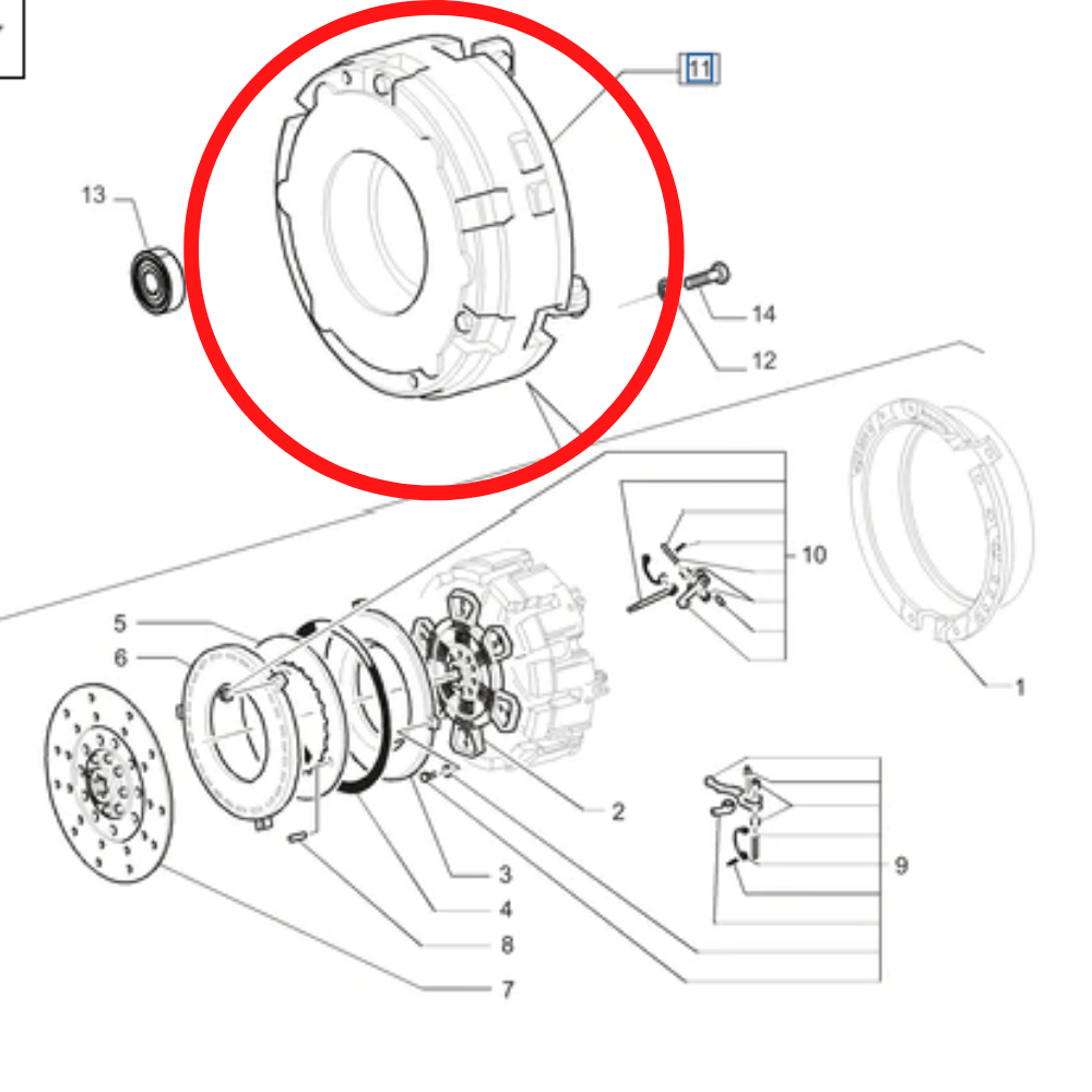 Embreagem Completa Trator New Holland | Case Ih 82824210 - pontodoagro
