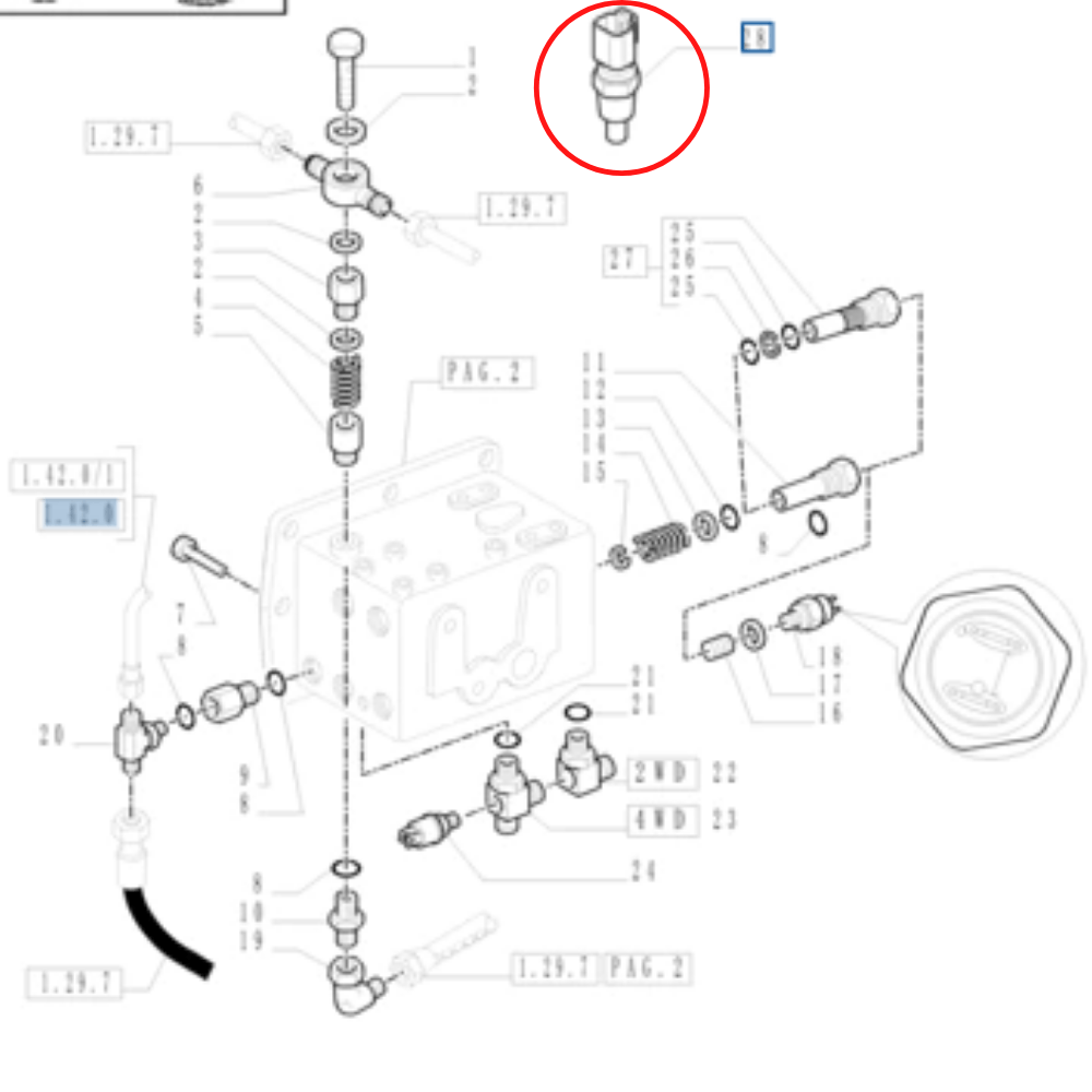 Sensor Transmissor De Temperatura New Holland | Case Ih 87564690 ...