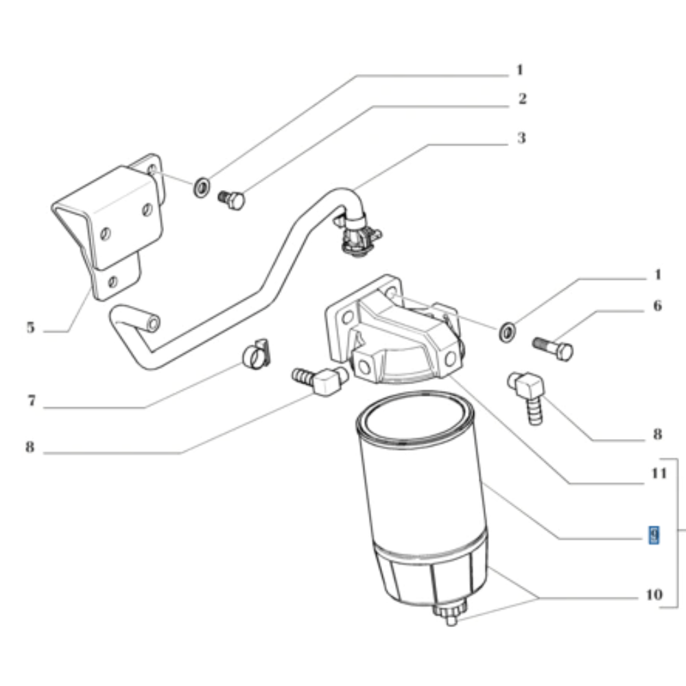 Pre Filtro De Combustivel New Holland | Case Ih 84465105 - pontodoagro