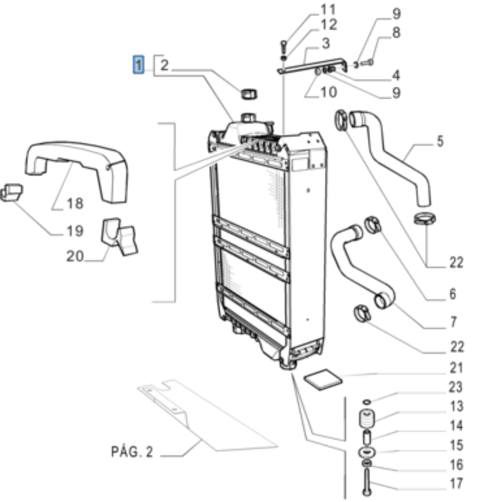 Radiador De Arrefecimento Motor New Holland | Case Ih 87640504 ...