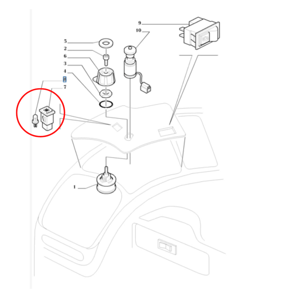 Lampada 12v 3w New Holland | Case Ih 14143990 - pontodoagro