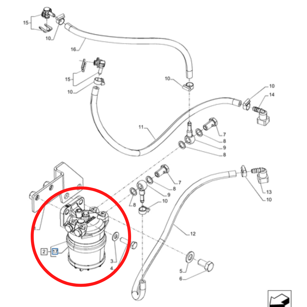 Filtro Combustivel Trator New Holland |Case Ih 51329287 - pontodoagro
