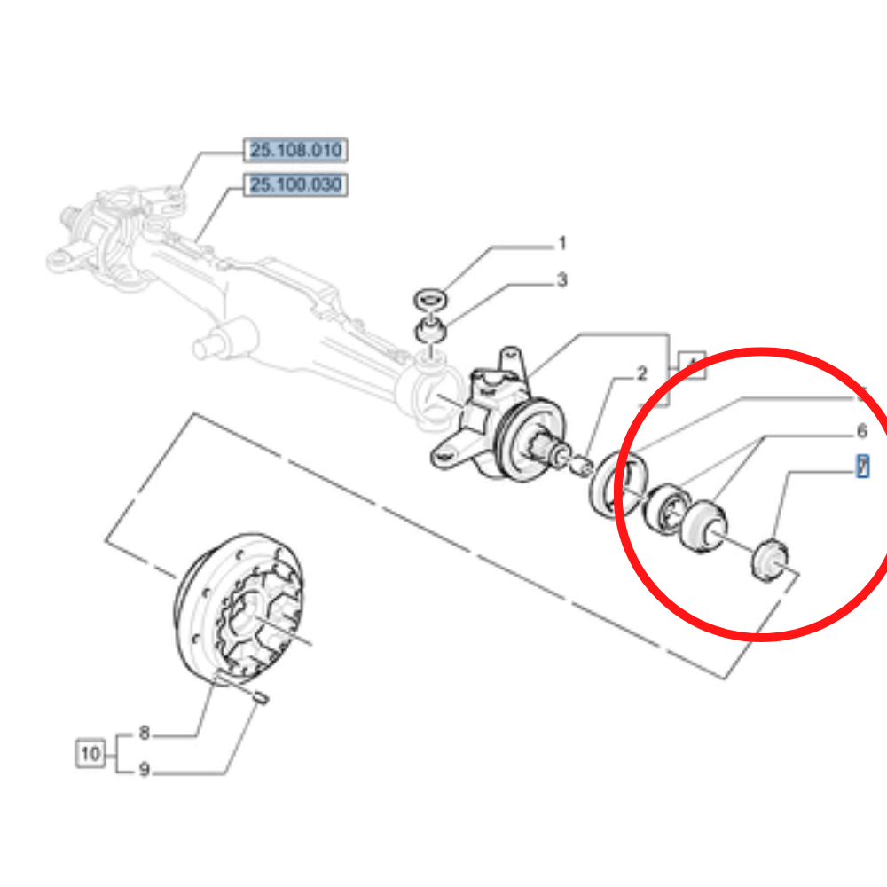 Porca Eixo Dianteiro New Holland | Case Ih 5142020 - pontodoagro