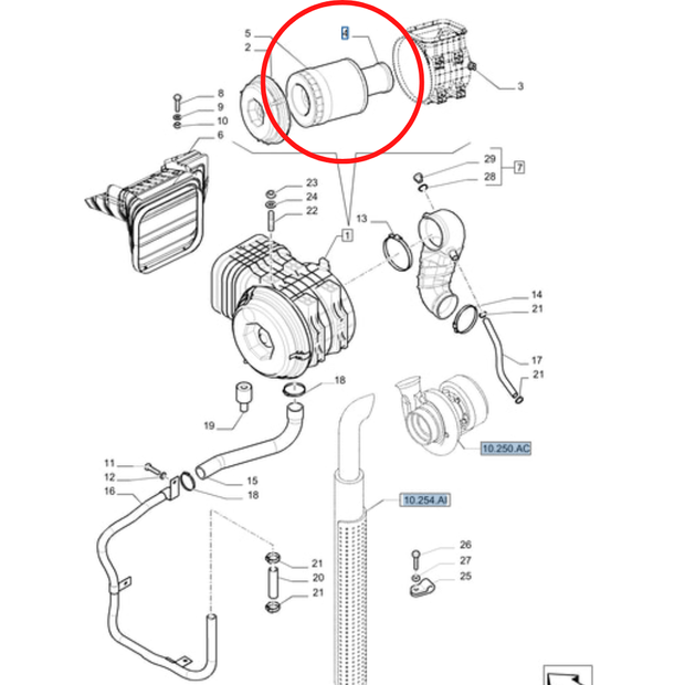Filtro De Ar Aco Papel New Holland | Case Ih 87517153 - pontodoagro