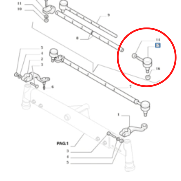 Terminal Barra Direcao New Holland | Case Ih 5109553 - pontodoagro