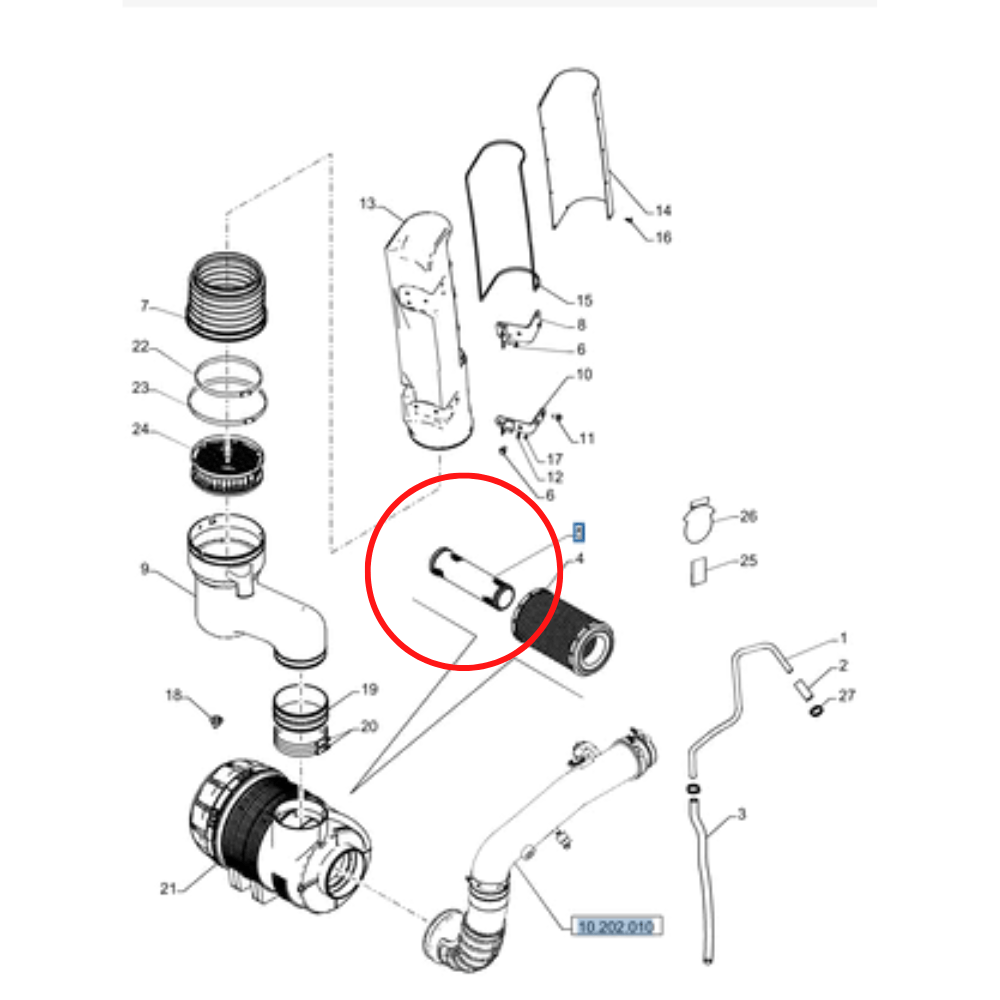 Filtro De Ar Seug Motor New Holland | Case Ih 47981616 - pontodoagro