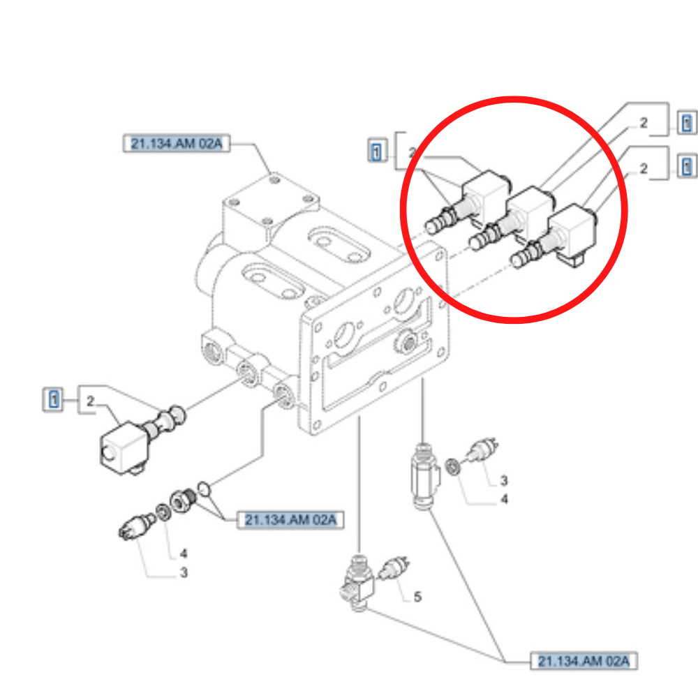 Valvula Selenoide New Holland | Case Ih 5168052 - pontodoagro