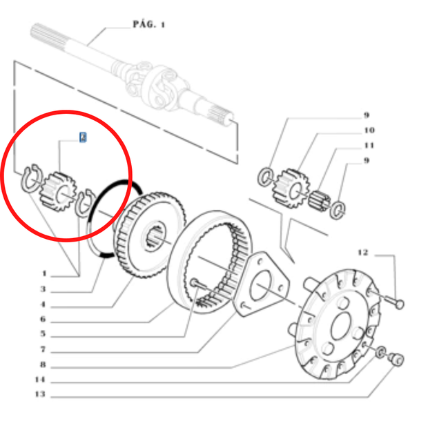 Engrenagem Planetaria Eixo Dianteiro New Holland | Case Ih 5145501 ...
