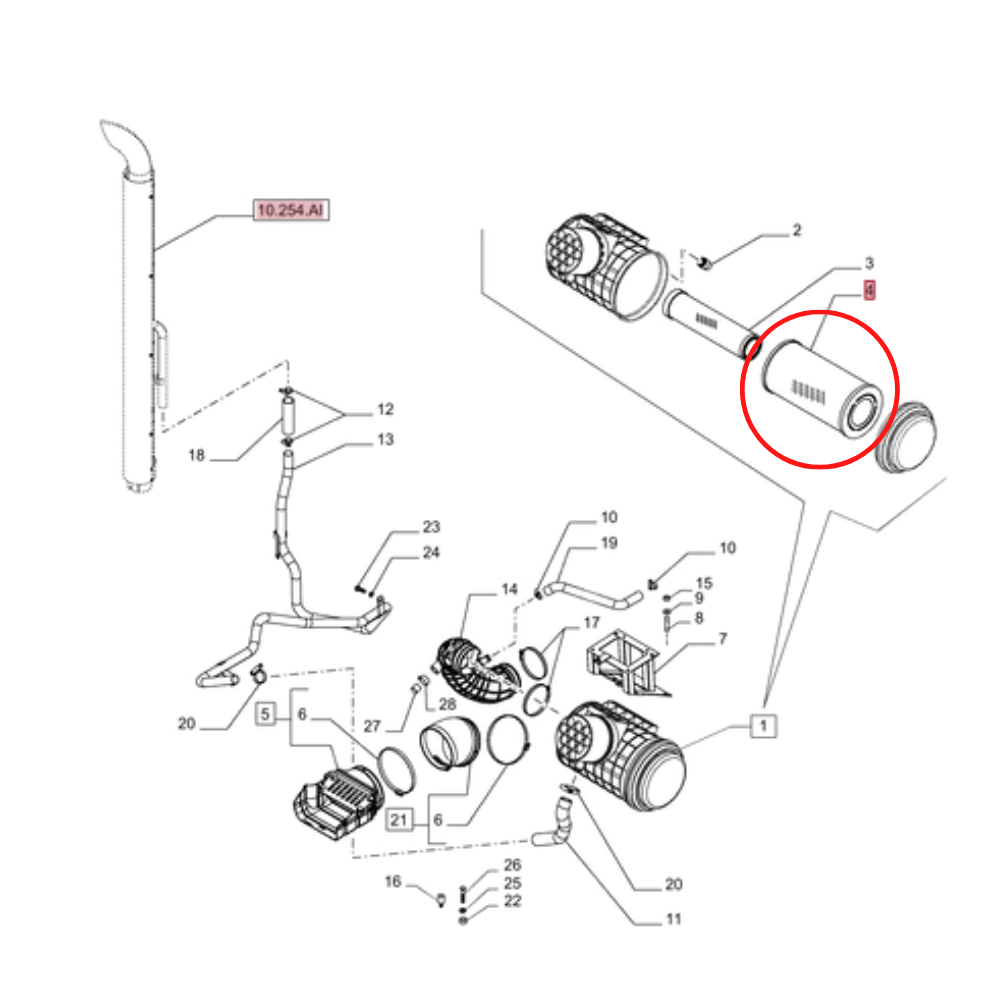 Filtro De Ar Externo New Holland | Case Ih 87682990 - pontodoagro