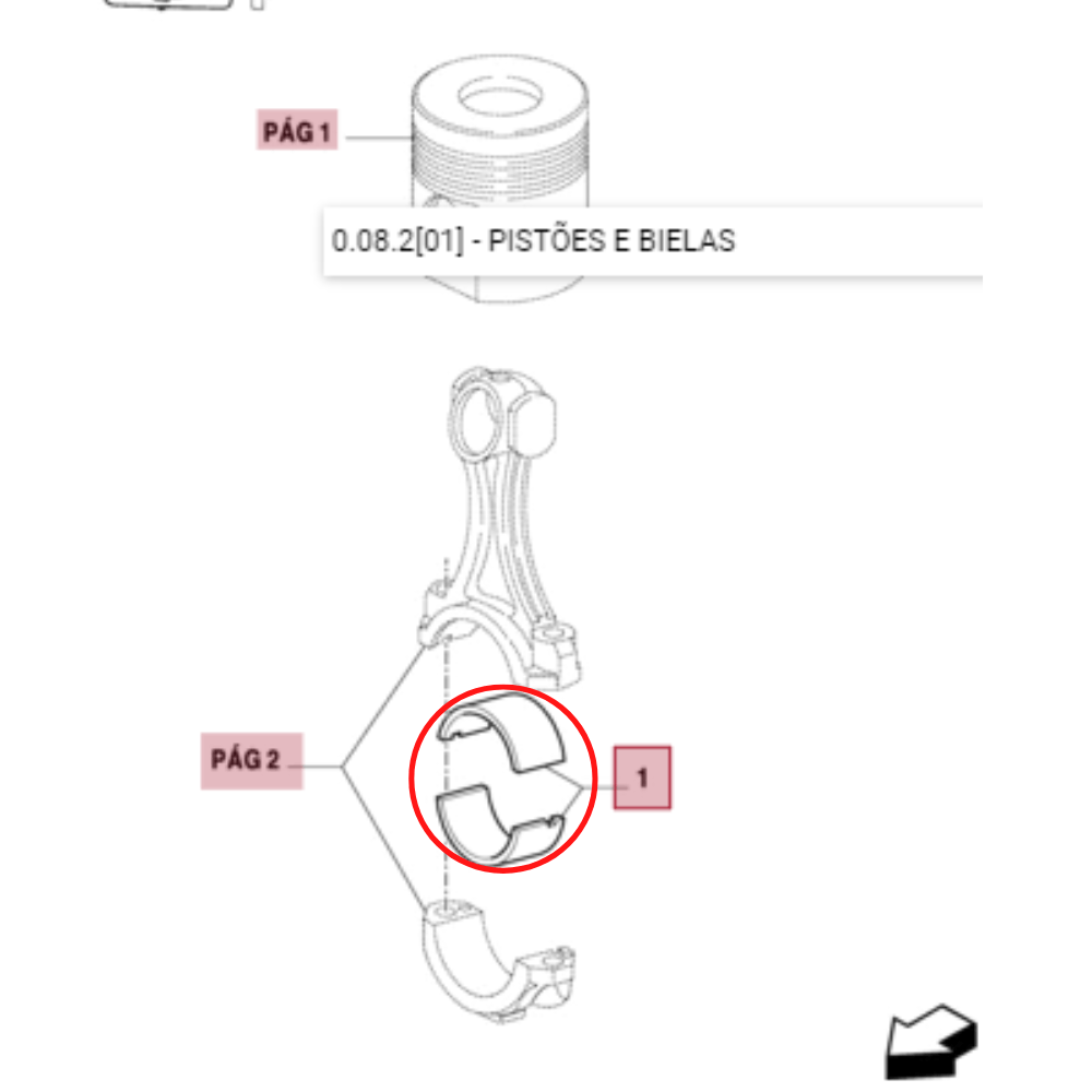 Bronzina Biela Std Motor New Holland | Case Ih 87790304 - pontodoagro