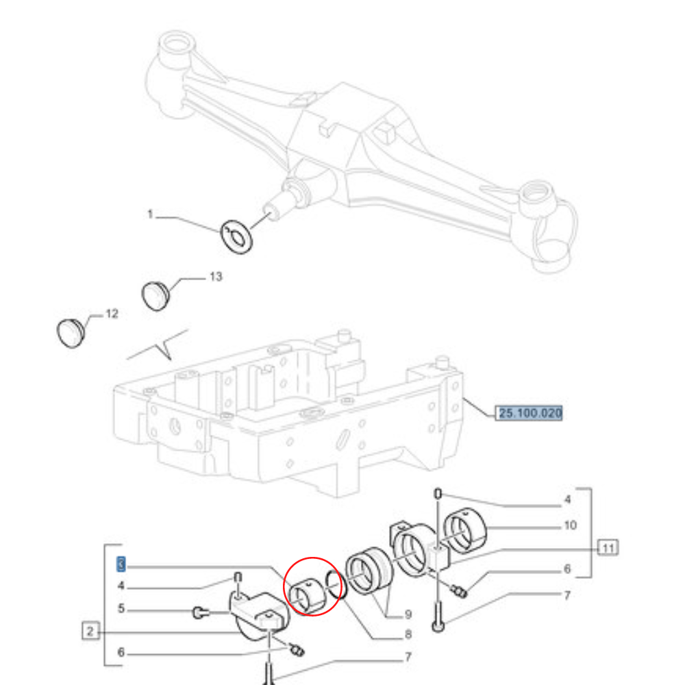 Bucha Eixo Dianteiro New Holland | Case Ih 5101112 - pontodoagro