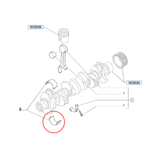 Bronzina Biela Std Motor New Holland | Case Ih 500054903 - pontodoagro