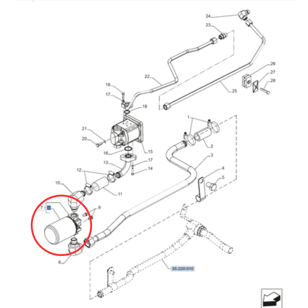 Filtro Oleo Hidraulico New Holland | Case Ih 47628830 - pontodoagro