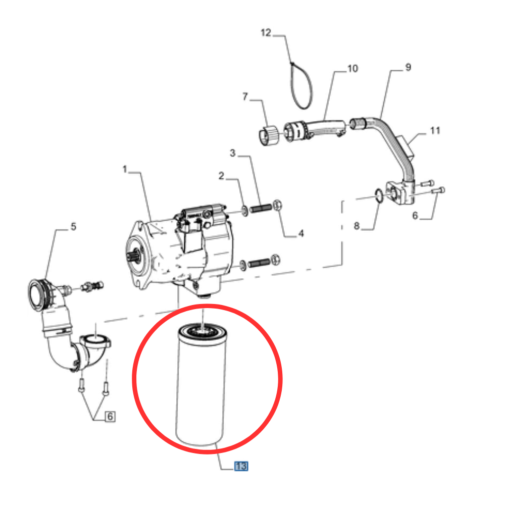 Filtro Oleo Hidraulico New Holland | Case Ih 48142232 - pontodoagro